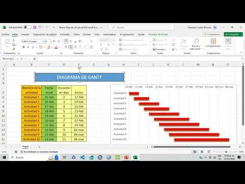 Cómo crear un DIAGRAMA de GANTT en Excel [ Cronograma usando los ...