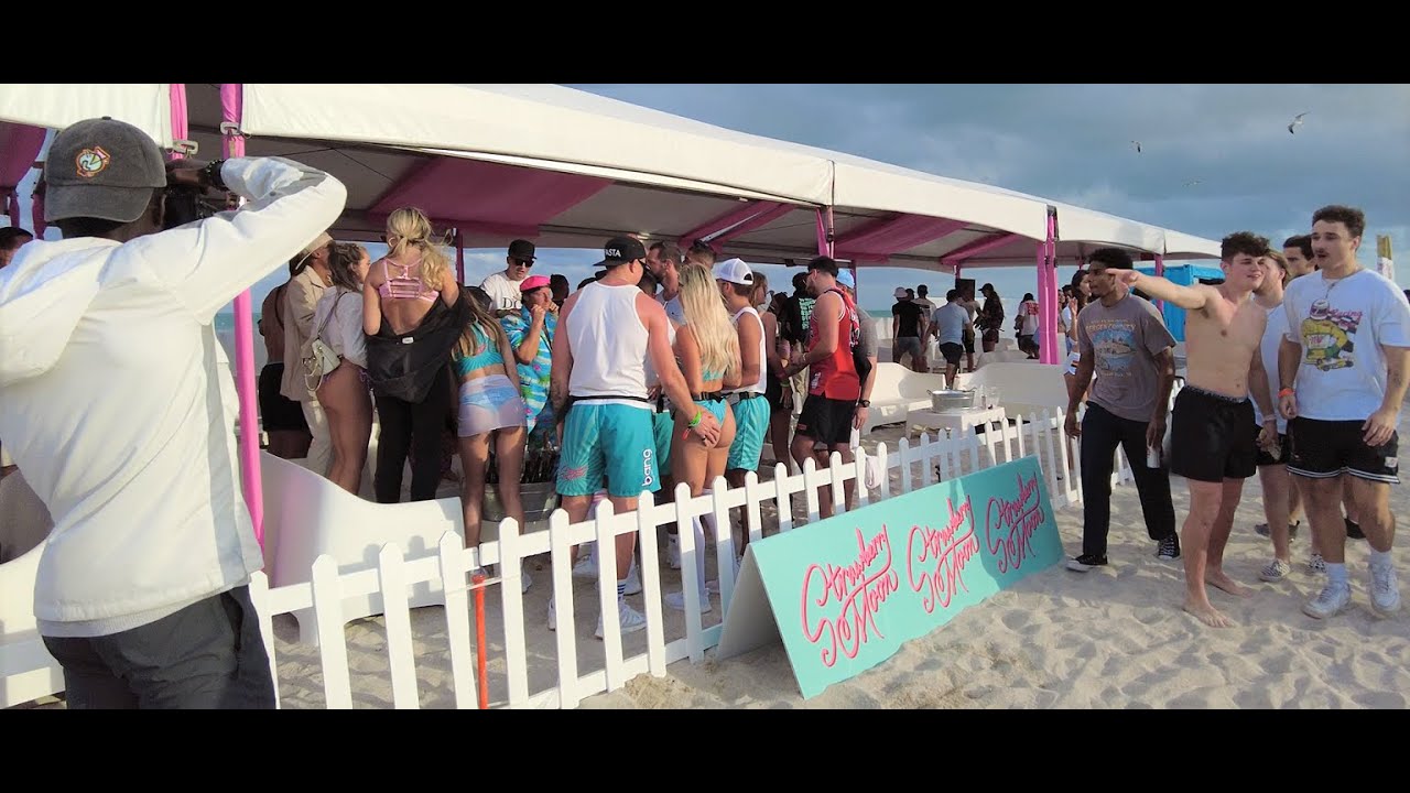 Miami Beach Spring Break 2022 Beach Volleyball Party 1 - YouTube