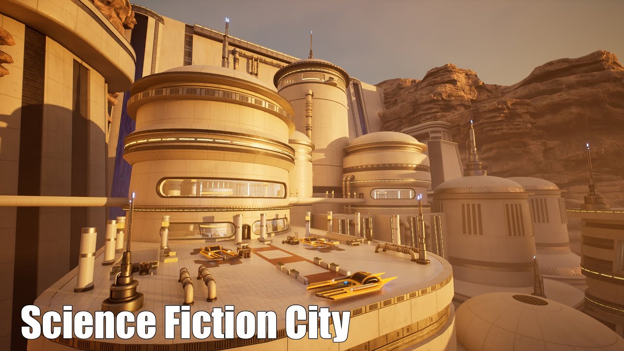 Sci-Fi Dam City Unreal Engine 5 - YouTube