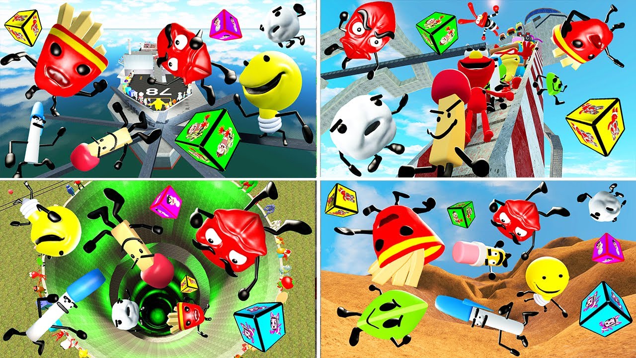 🔥 ALL NEW BFDI 3D SANIC CLONES MEMES SPARTAN KICKING CARTOON SKIBIDI ...