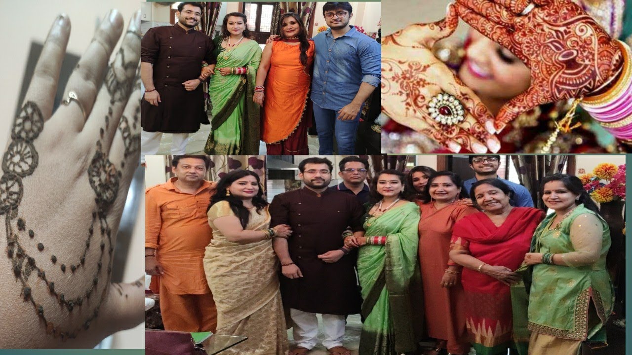 Teej celebration with newly wed couple/ teej function at mummy place ...
