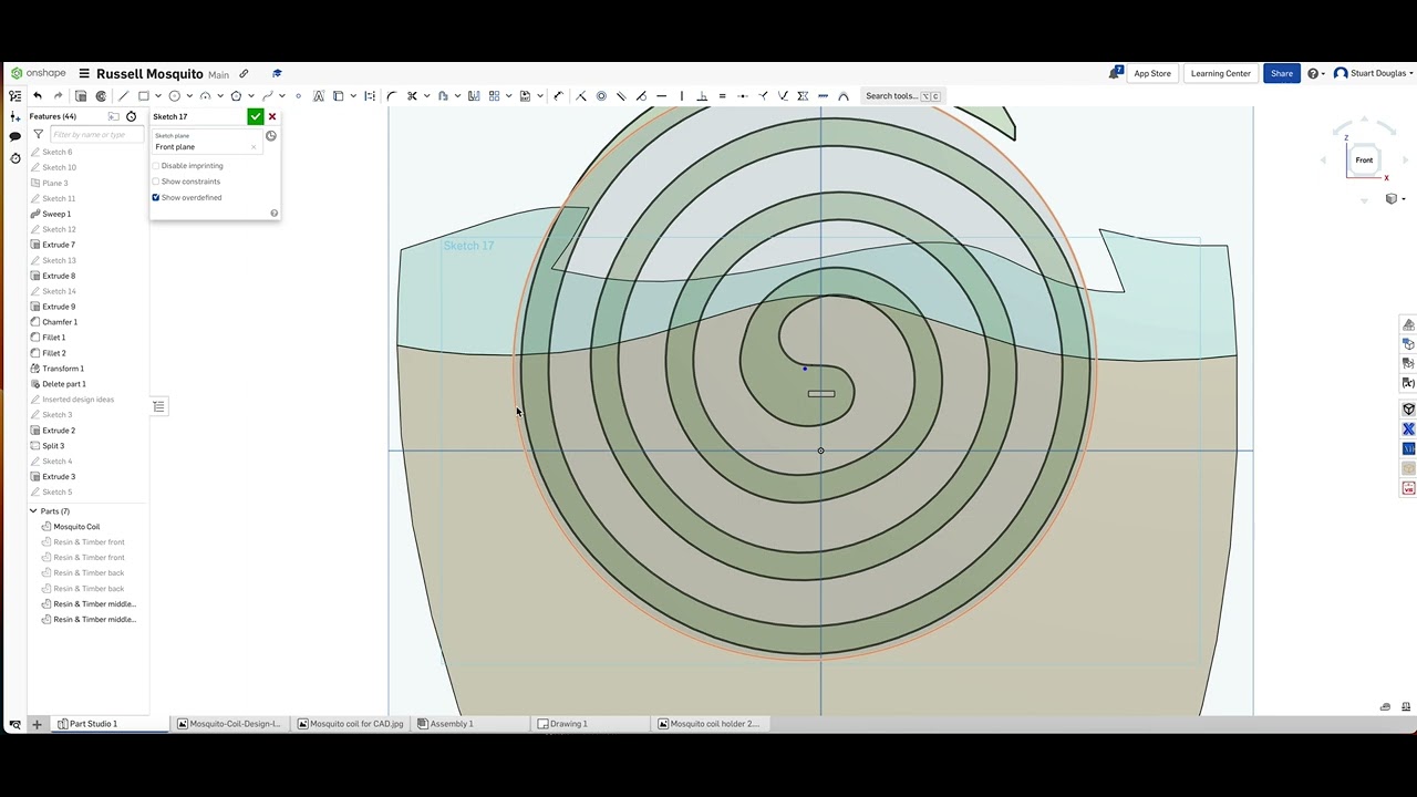 Onshape - Mosquito Coil Holder project Step 8 - YouTube