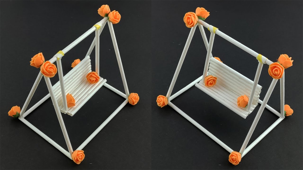 Make A MOVABLE Paper Swing Step By Step | DIY Swing Craft Easy Tutorial ...