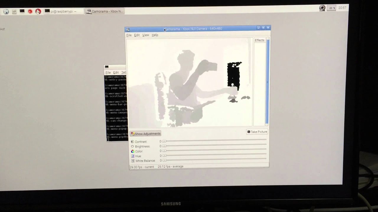 Raspberry pi 2 with Kinect - YouTube