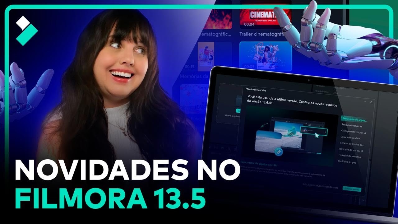 Quais as NOVAS FERRAMENTAS do Filmora 13.5? Conheça agora! - YouTube