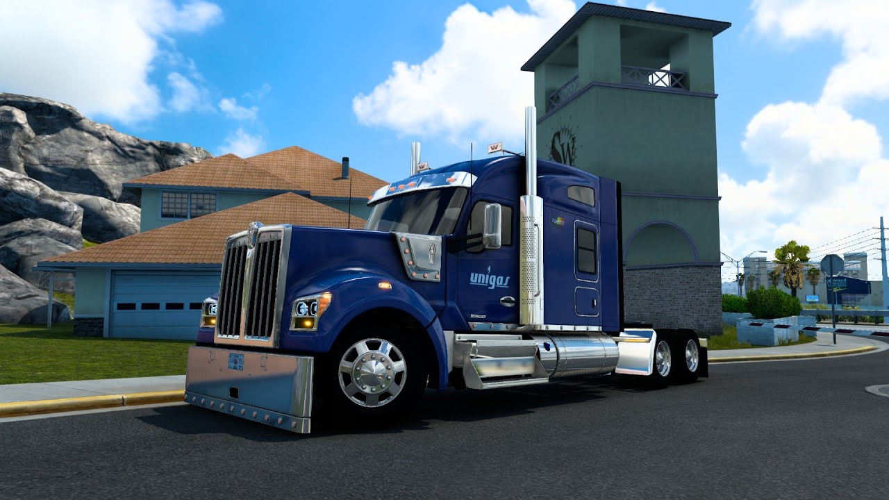 ATS 1.41 | MOD Review | Kenworth W990 - YouTube
