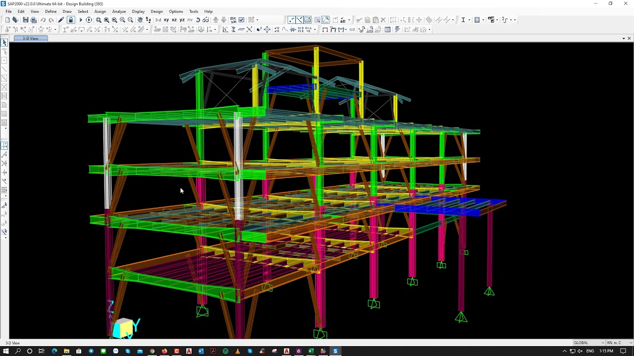 How to design sap2000 v22 steel structure building - YouTube