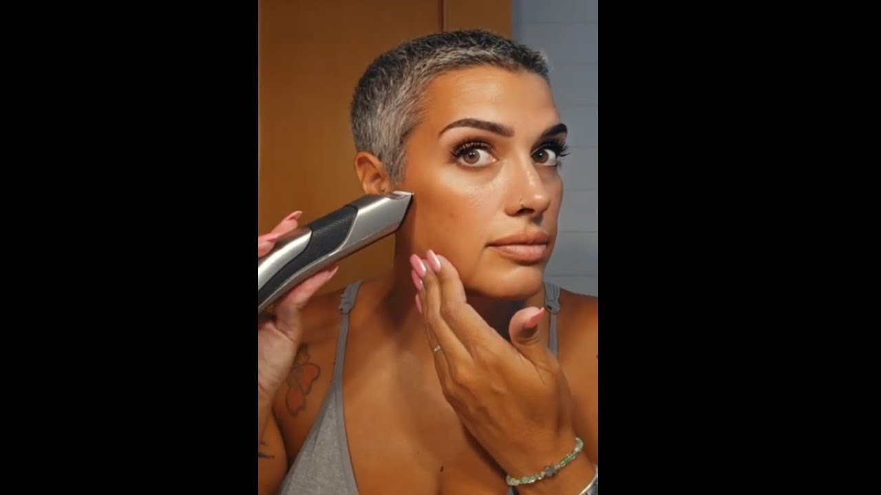I shaved my grey hair again! What do you think? - YouTube