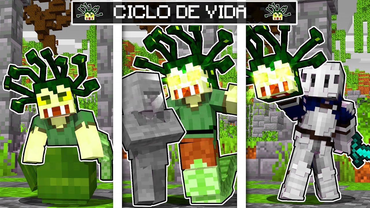 CICLO DE VIDA DA MEDUSA no MINECRAFT! - YouTube