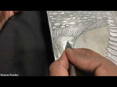Printmaking-Burnishing on Zinc Plate (Etching) Printmaking by kusum ...