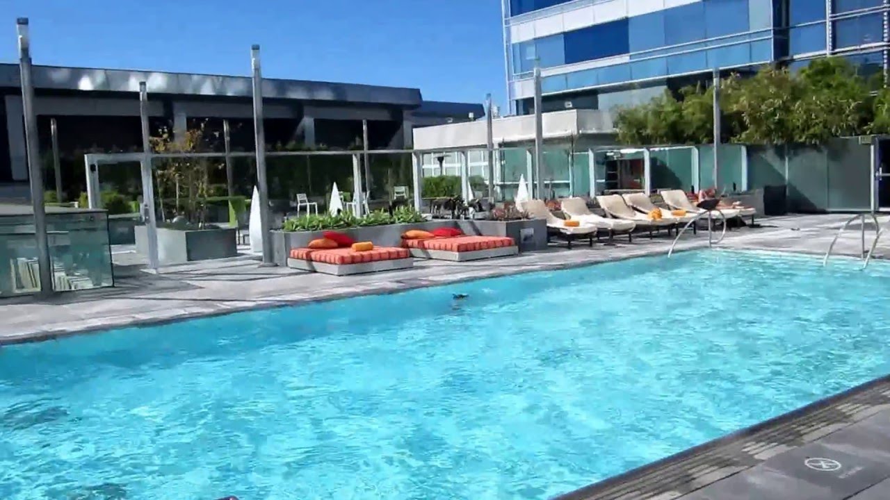 JW Marriott Los Angeles LA Live ROOFTOP POOL - YouTube