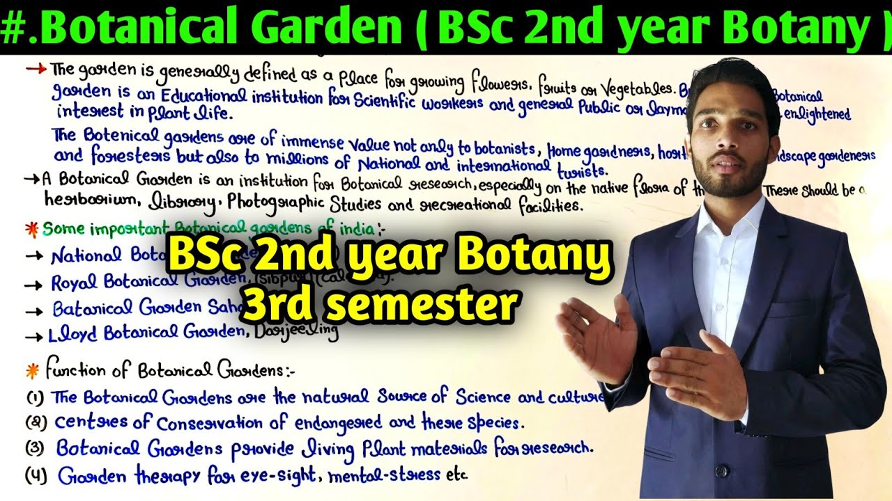 Botanical Gardens || BSc 2nd year Botany 3rd semester || important ...