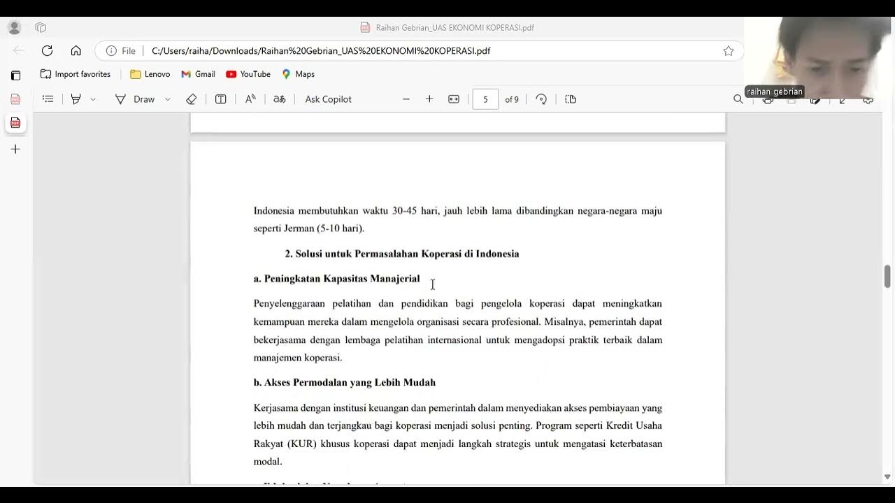 Raihan Gebrian_01021182126017_Uas_Ekonomi Koperasi - YouTube