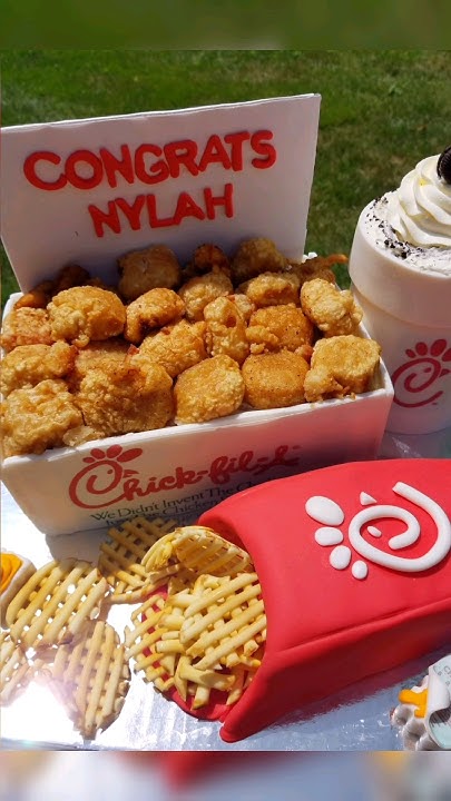 Fried Cake Nuggets! Chick-Fil-A Cake #chicken #cake #viral #bday #food #foryou #fypシ゚ #dessert # ...