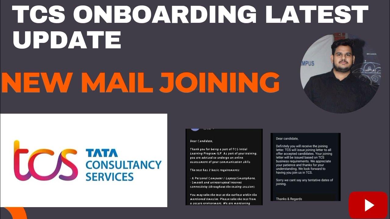 Tcs Onboarding update news|Tcs joining news new mail. , rejection mail ,No offer letter received ...