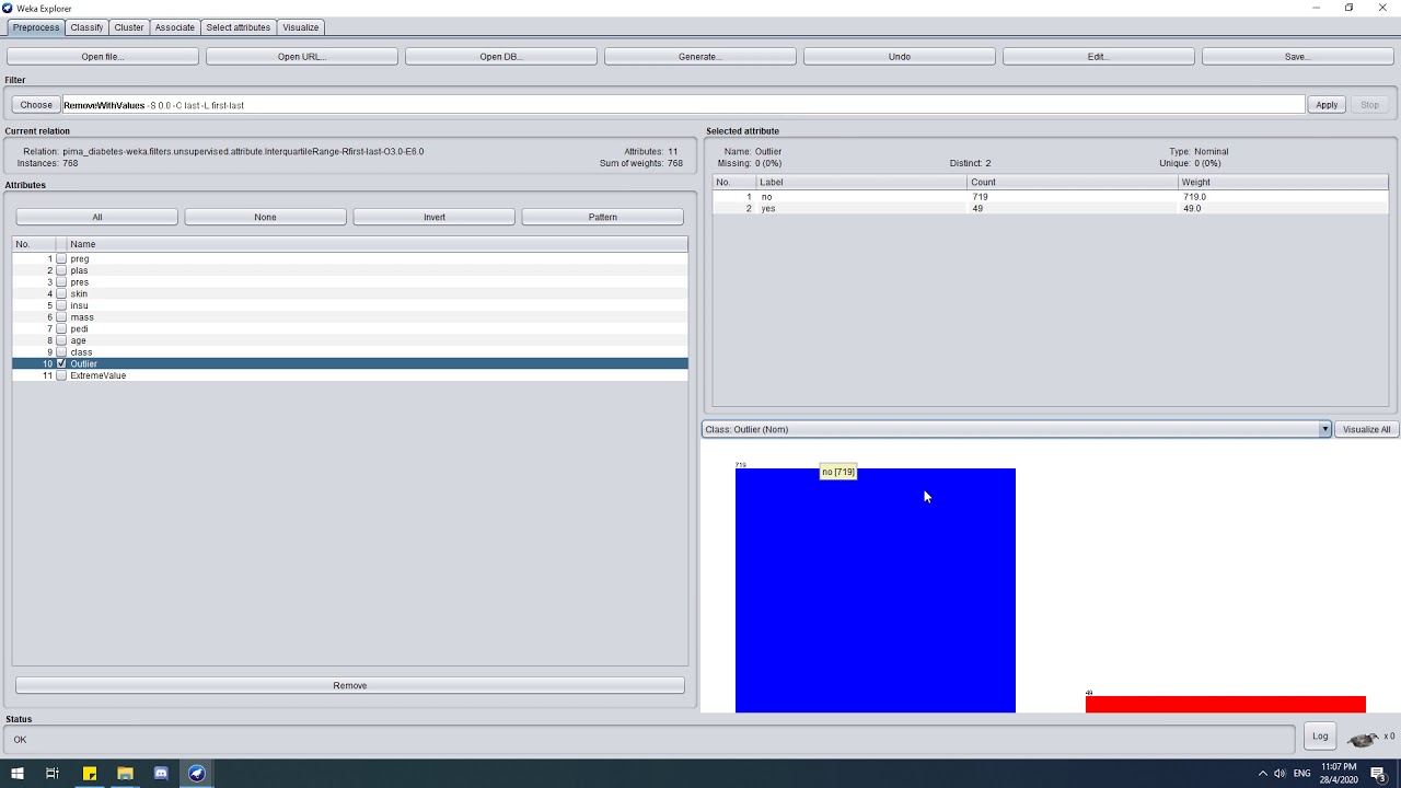 Data Cleaning Weka Part 6 Remove Outlier - YouTube