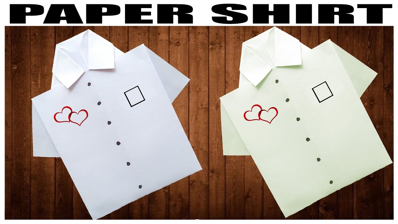 How to make Paper Shirt - DIY Origami Paper Crafts. - YouTube