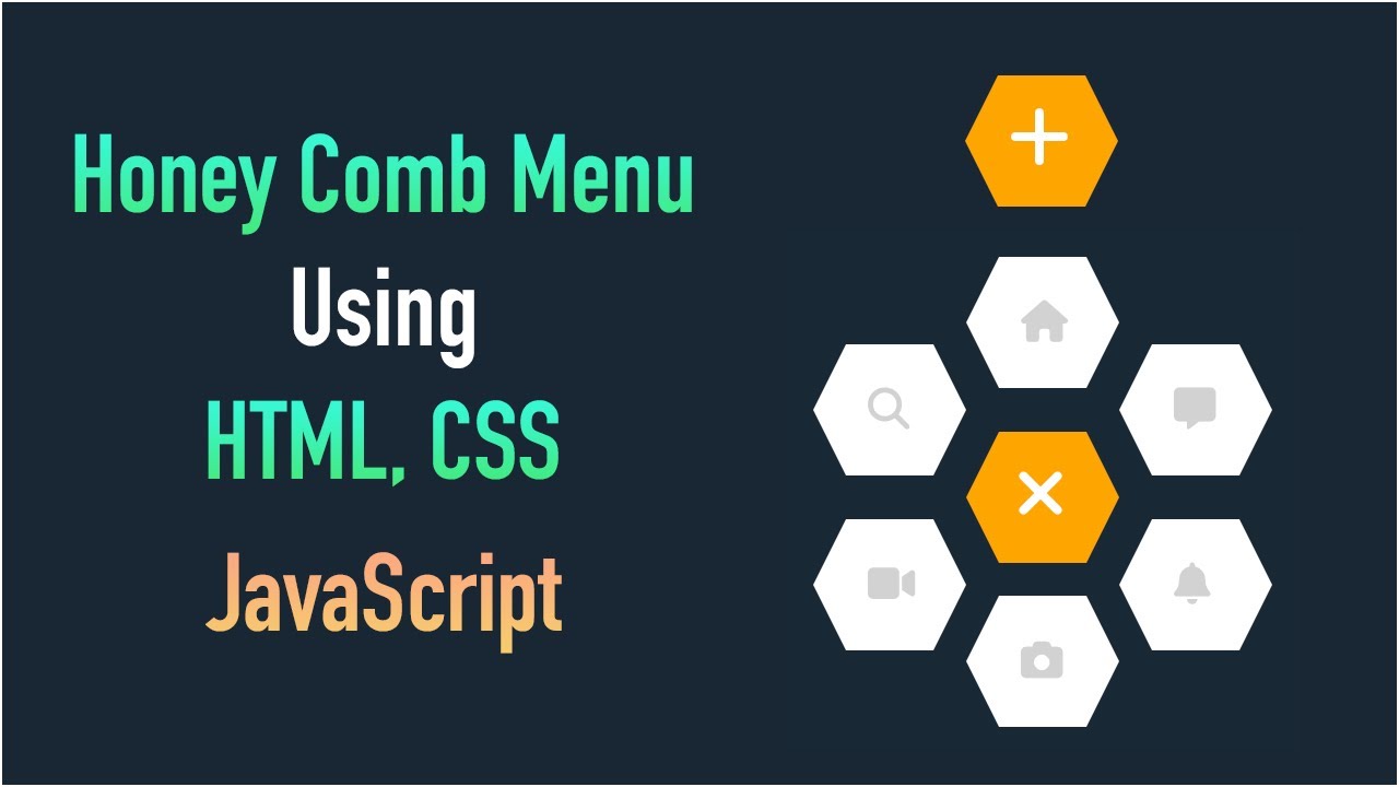 Html Css And Javascript Magic Crafting A Stunning Honeycomb Hexagmenu Youtube 8599