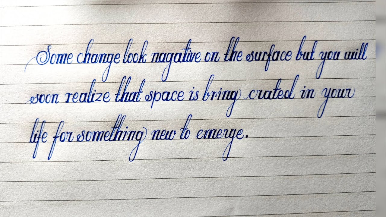 Stylish handwriting in English | new English handwriting | new cursive ...