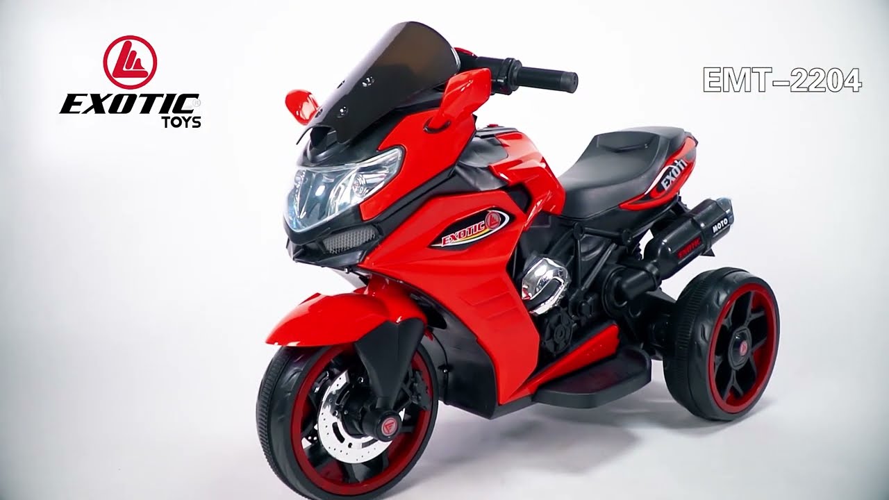 RECHARGEABLE MOTORCYCLE EXOTIC EMT 2204 - YouTube
