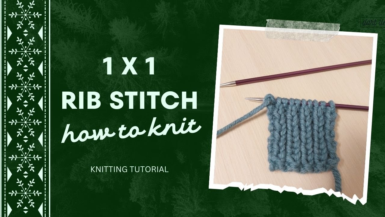 How to knit 1x1 rib stitch - Knitting Tutorial for Beginners #ribstitch #1x1rib - YouTube