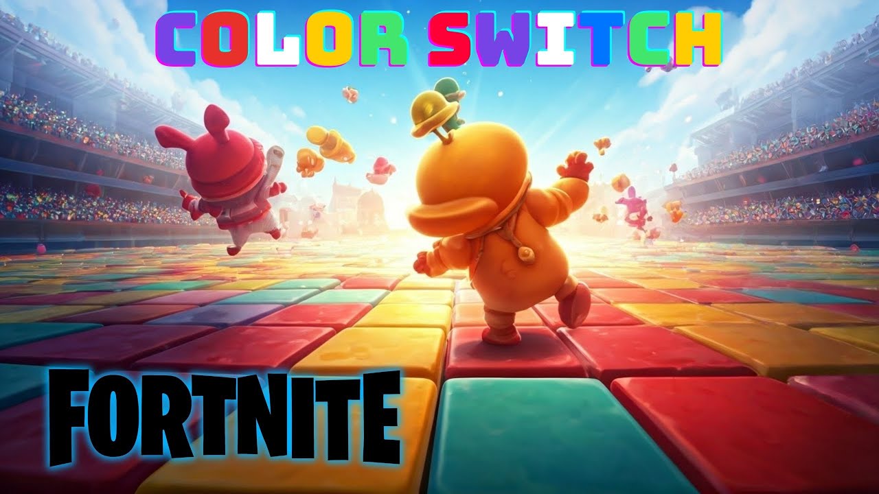 Playing Fall Guys Color Switch With Friends!!!! | Fortnite - YouTube