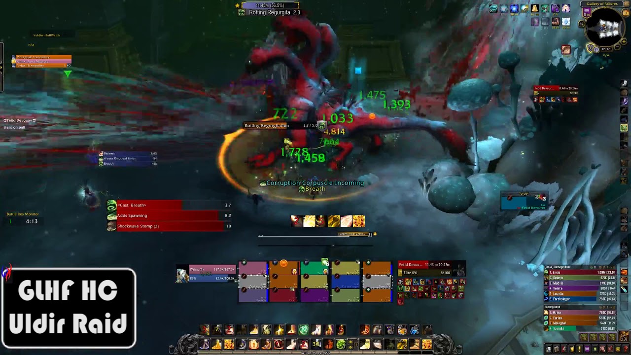 GLHF Uldir HC Raid - Fetid Devourer Kill - YouTube