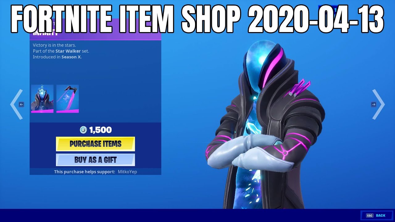 Infinity skin is back - Fortnite Item Shop (2020-04-13) - YouTube