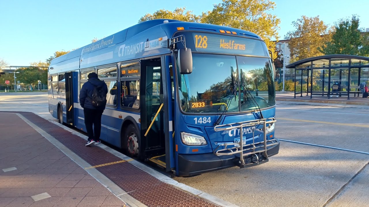 Ride on CTtransit #1484 on Route 128 to Downtown Hartford - YouTube