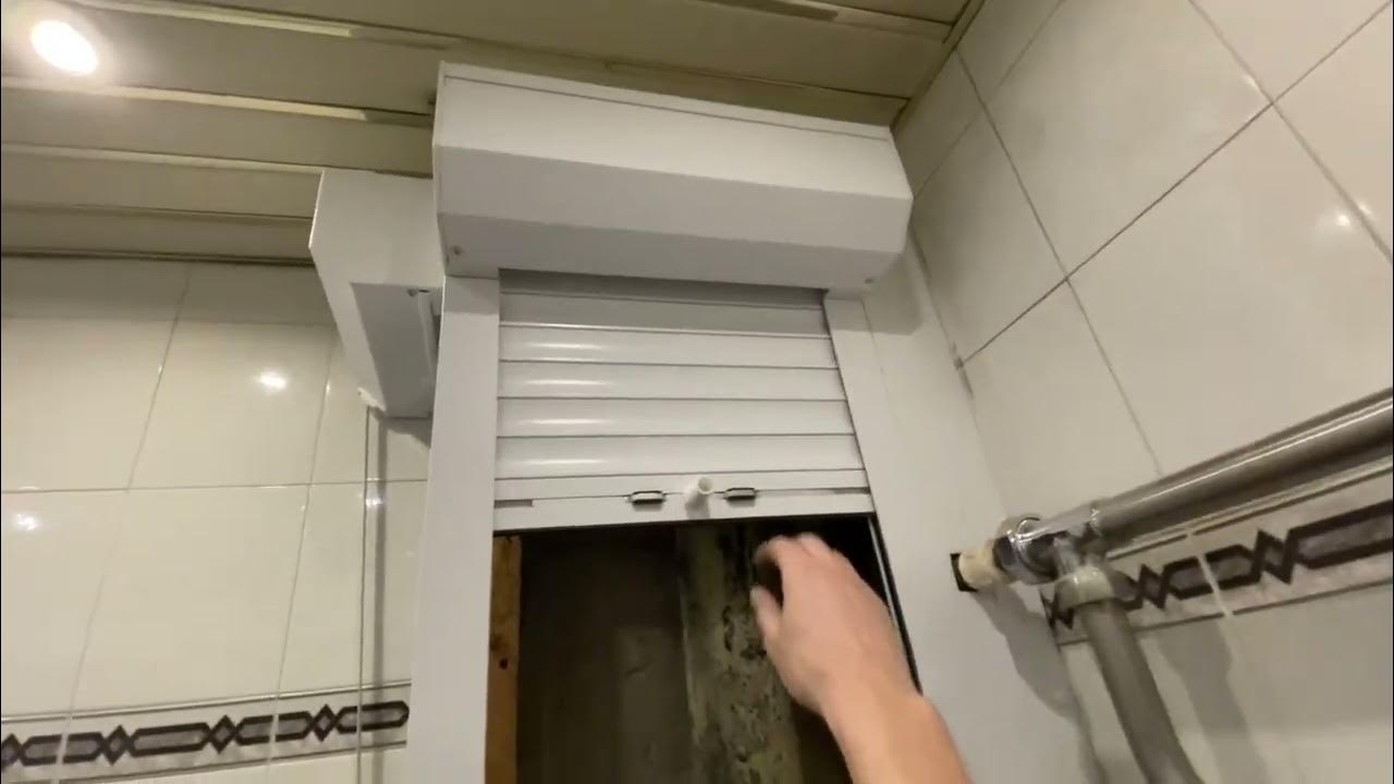Рольставни в санузел с ленточным механизмом. - YouTube
