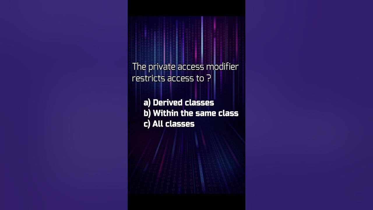 Access Modifiers Objectorientedprogramming Programminglanguage Coding Oop Youtube