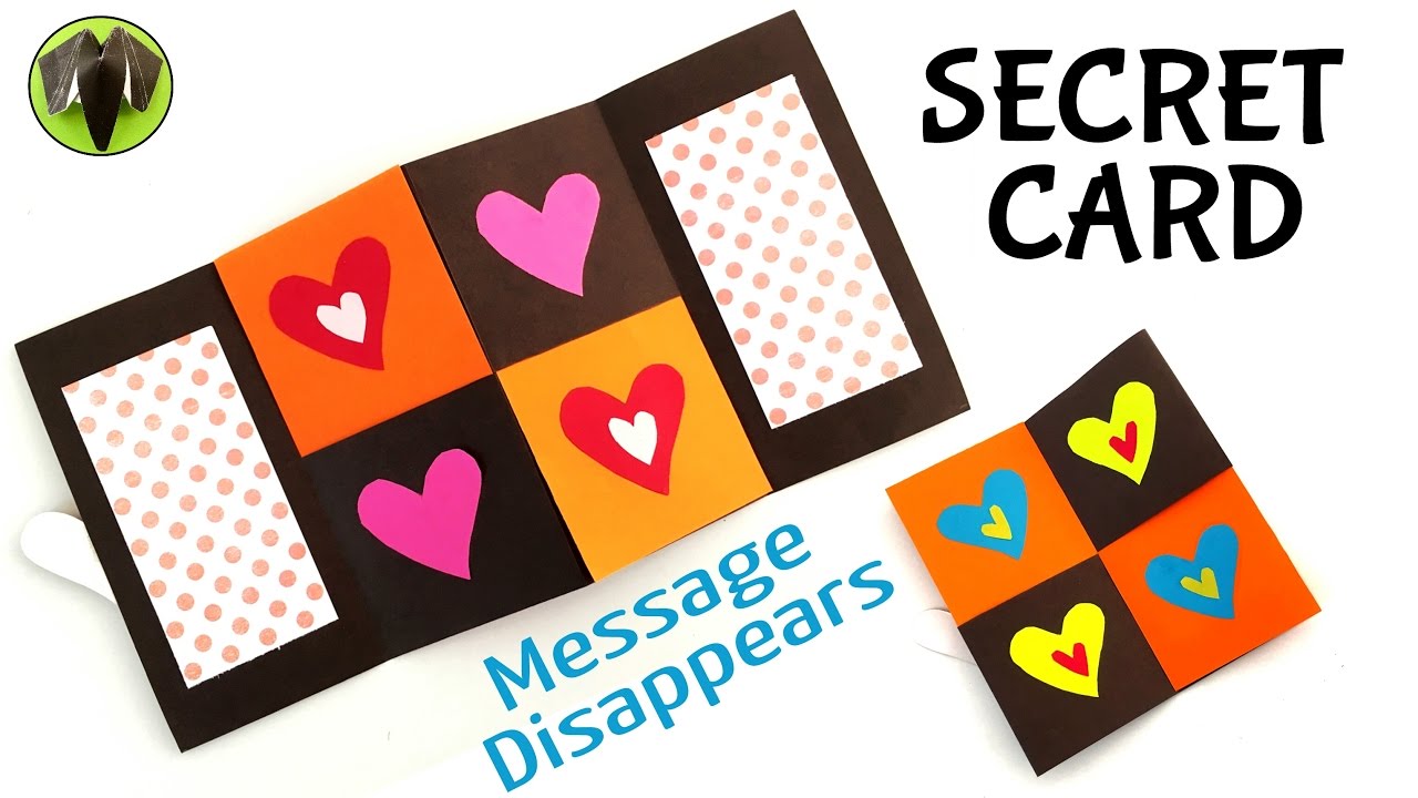 MESSAGE DISAPPEARING SECRET CARD - DIY Tutorial by Paper Folds 🙏 - YouTube