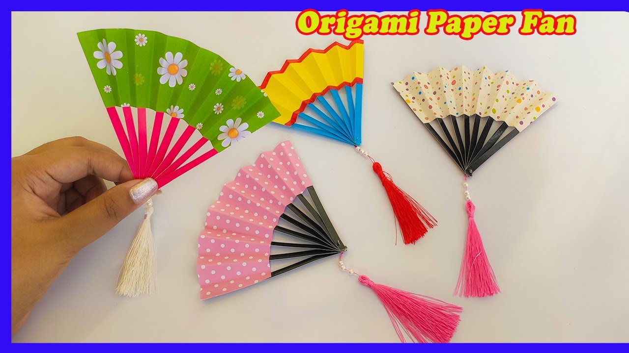 Life hacks with paper: How to make a cut Paper Hand Fan | Origami Paper ...