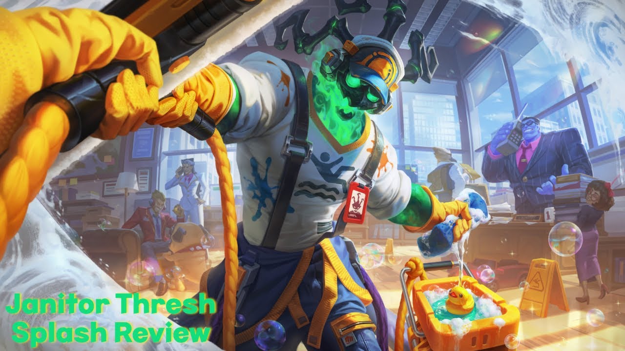 Janitor Thresh Splash Art Review - YouTube