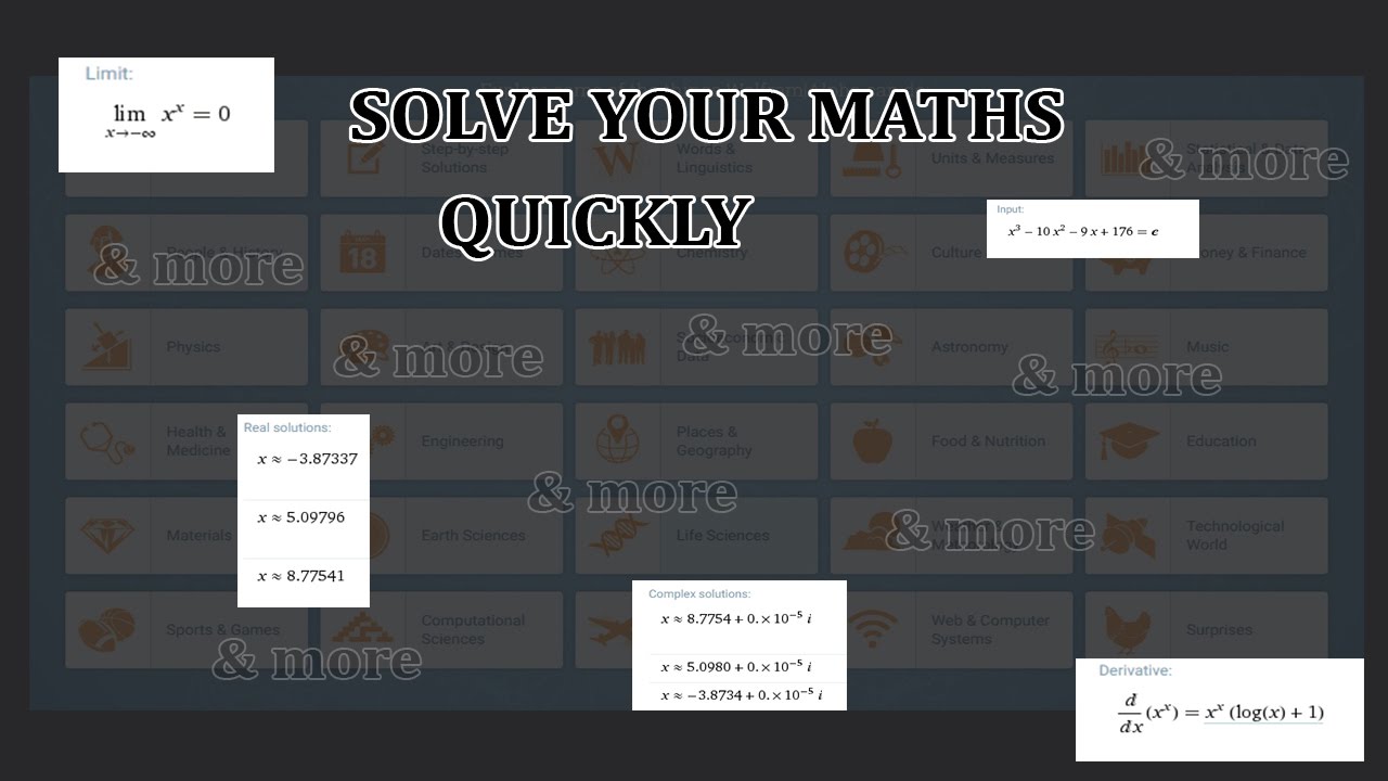 How to solve maths (and much more) - YouTube