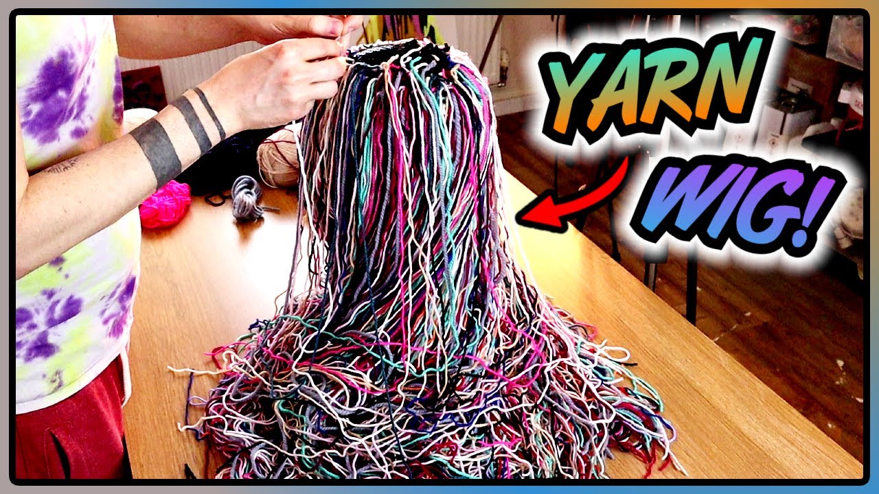 I Made A Wig Out Of Yarn/Wool - YouTube