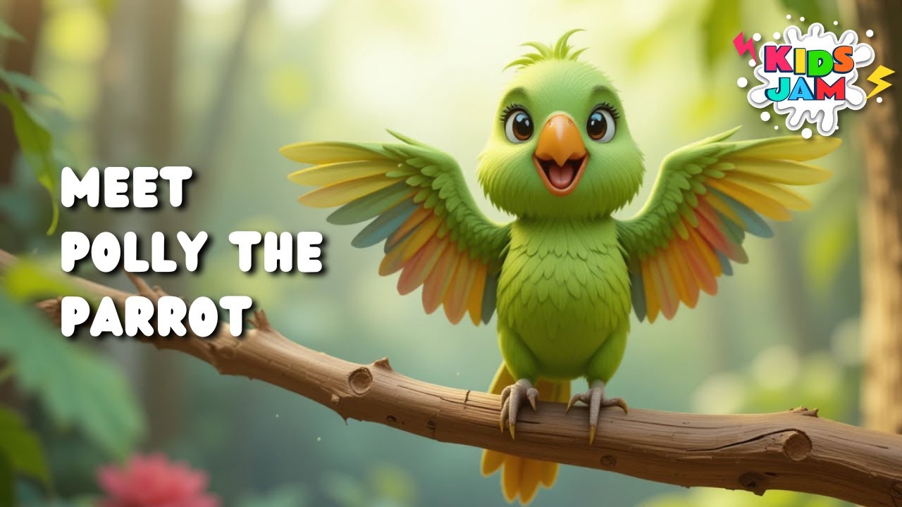 🦜Polly the Parrot | Fun Animal Song for Kids | Nursery Rhyme by ...