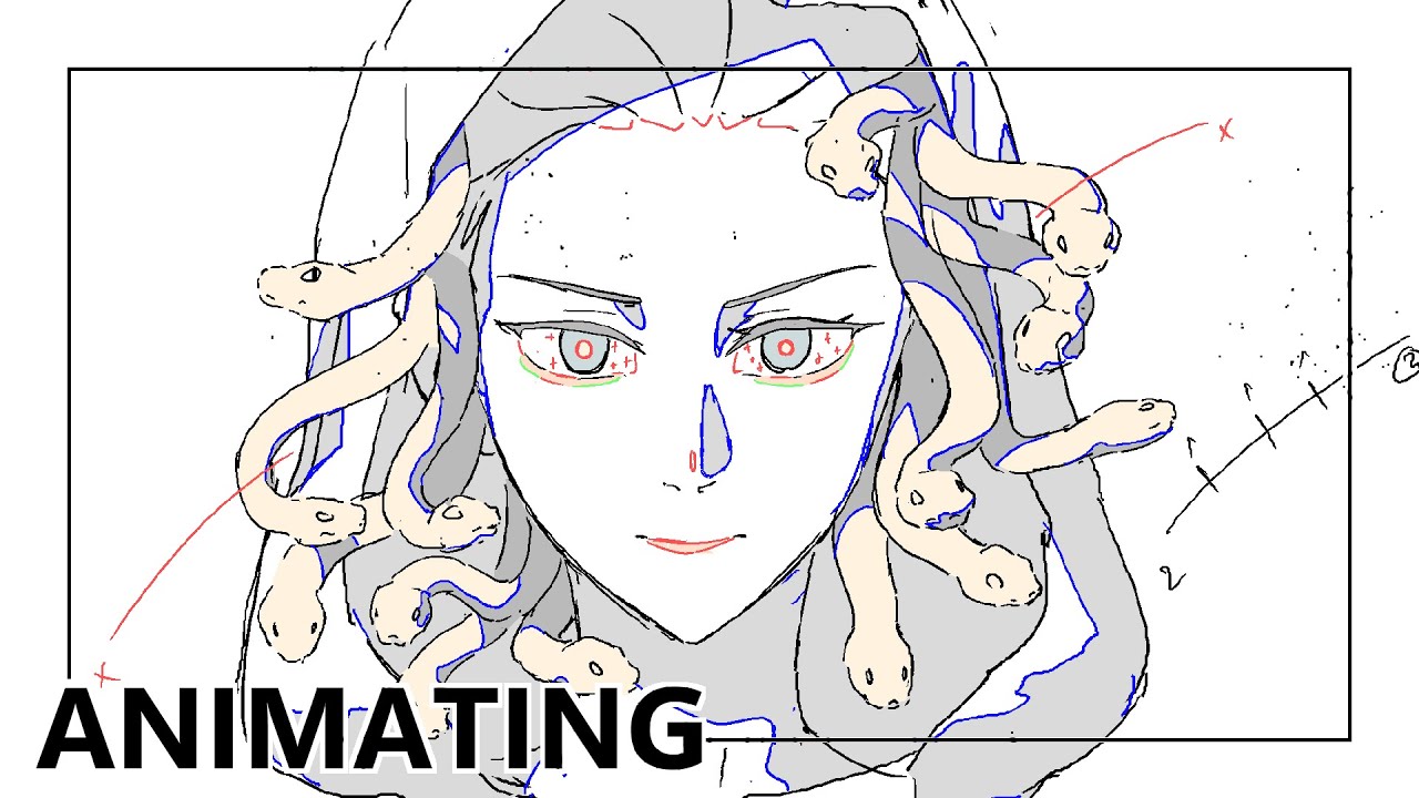 How to make anime Character Animation Sakuga ,clean up,Clip studio ...