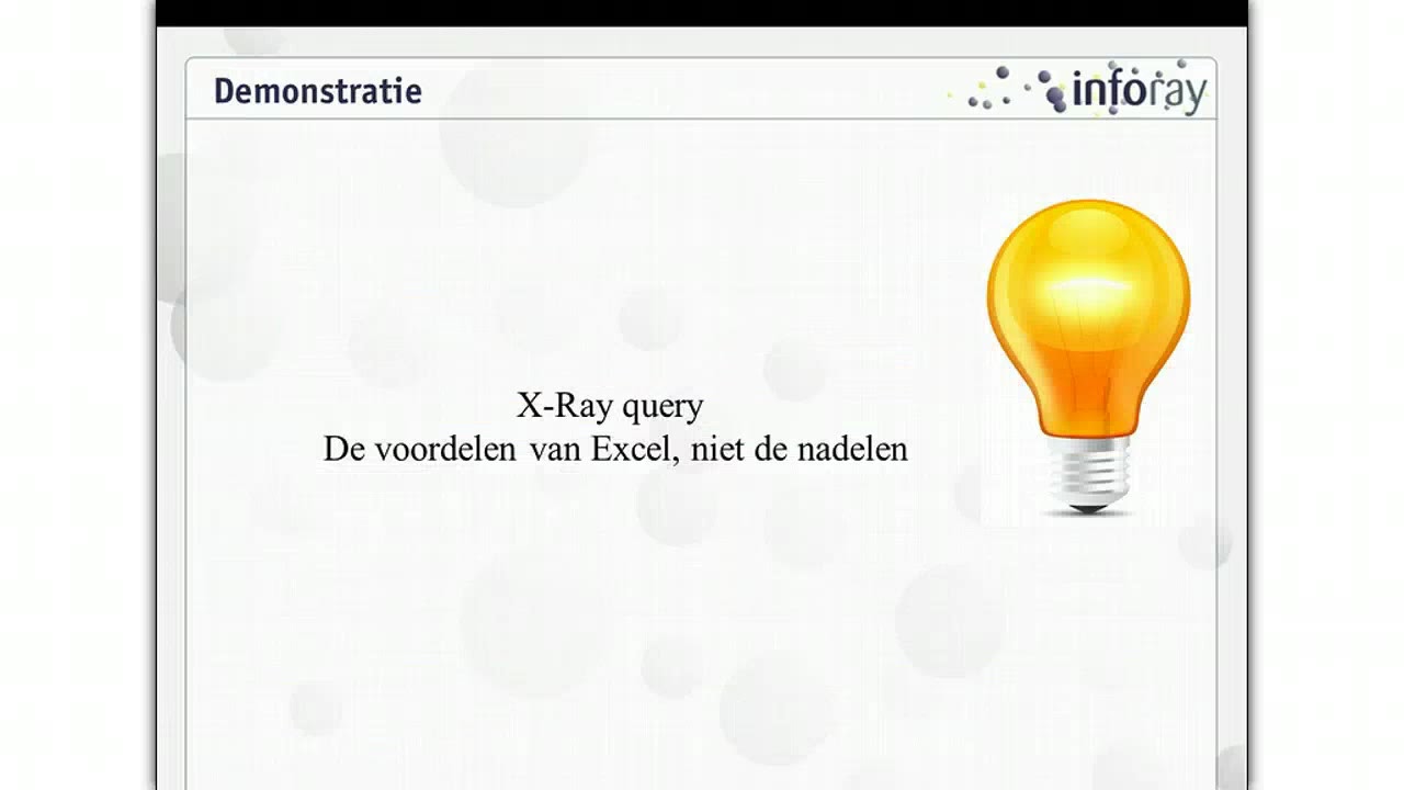 Inforay lanceert de X-Ray query add in voor Excel - YouTube