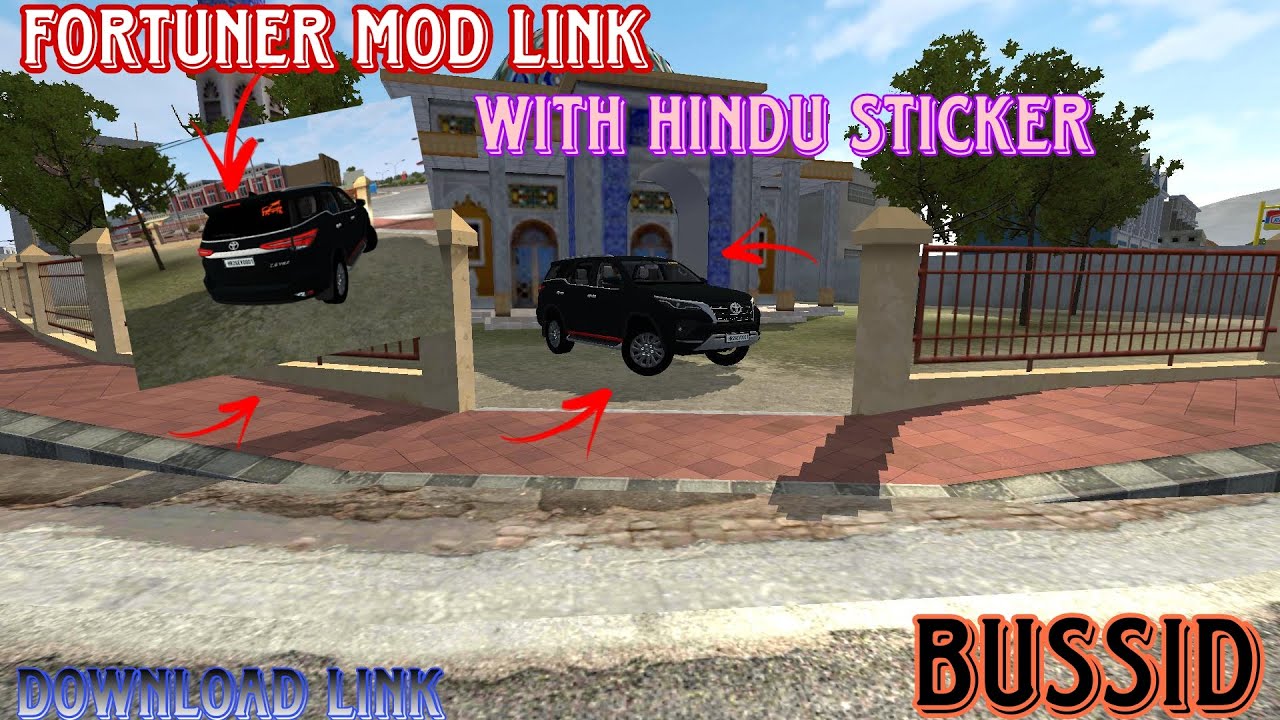 how to download fortuner mod with Hindu sticker// Toyota fortuner car ...