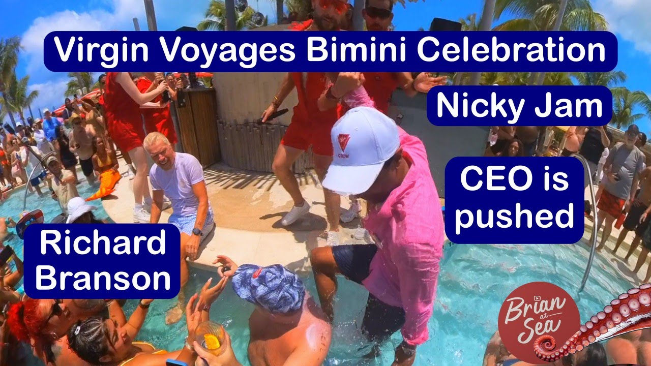 Virgin Voyages Celebration Voyage with Nicky Jam and Richard Branson at ...