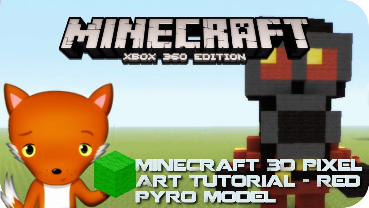 MineCraft 3D Pixel Art Tutorial - Red Pyro Model - YouTube