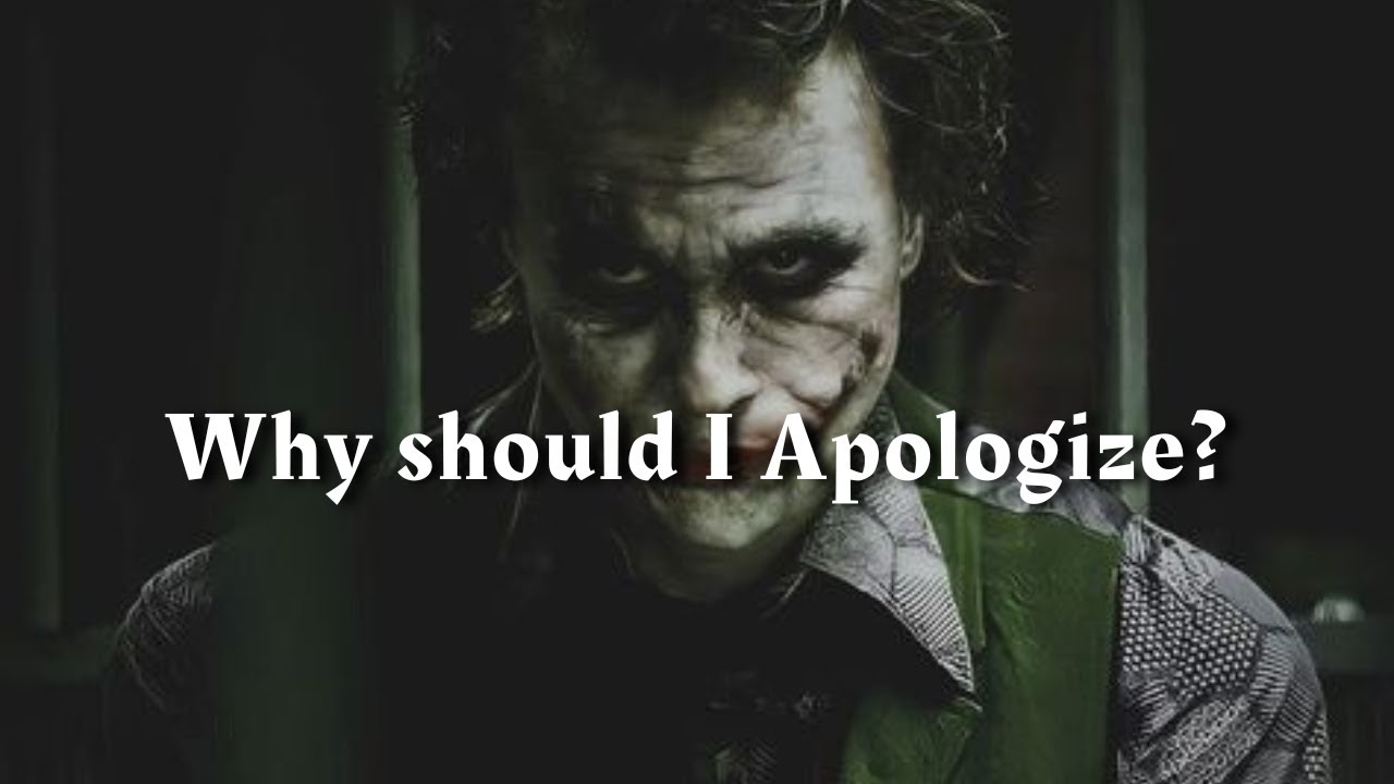 Why should I apologize for the Monster I become - Joker Speech - YouTube