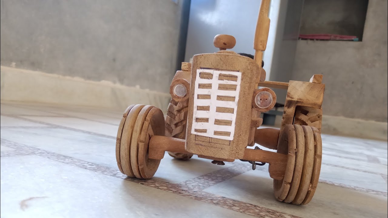 How to make wooden tractors carpenter at home - YouTube