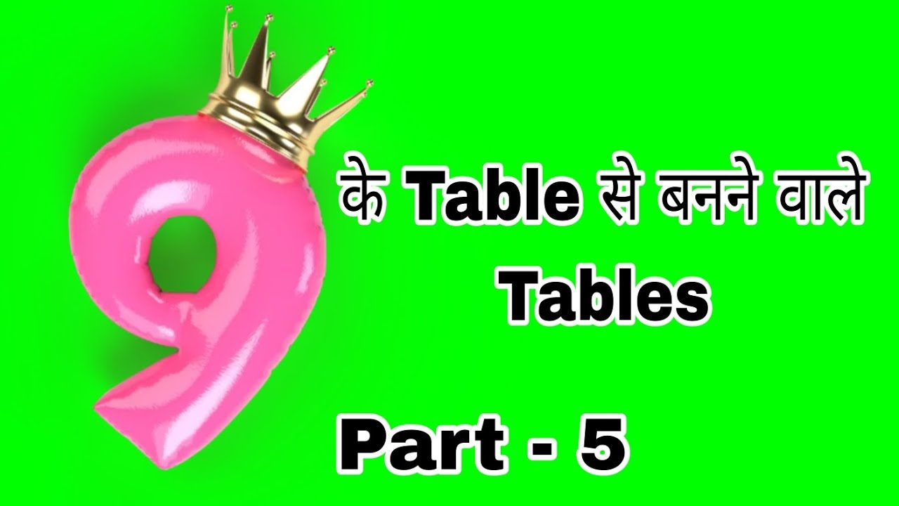 @mishracalculationtricks 9 ke Table se banne wale Tables - YouTube