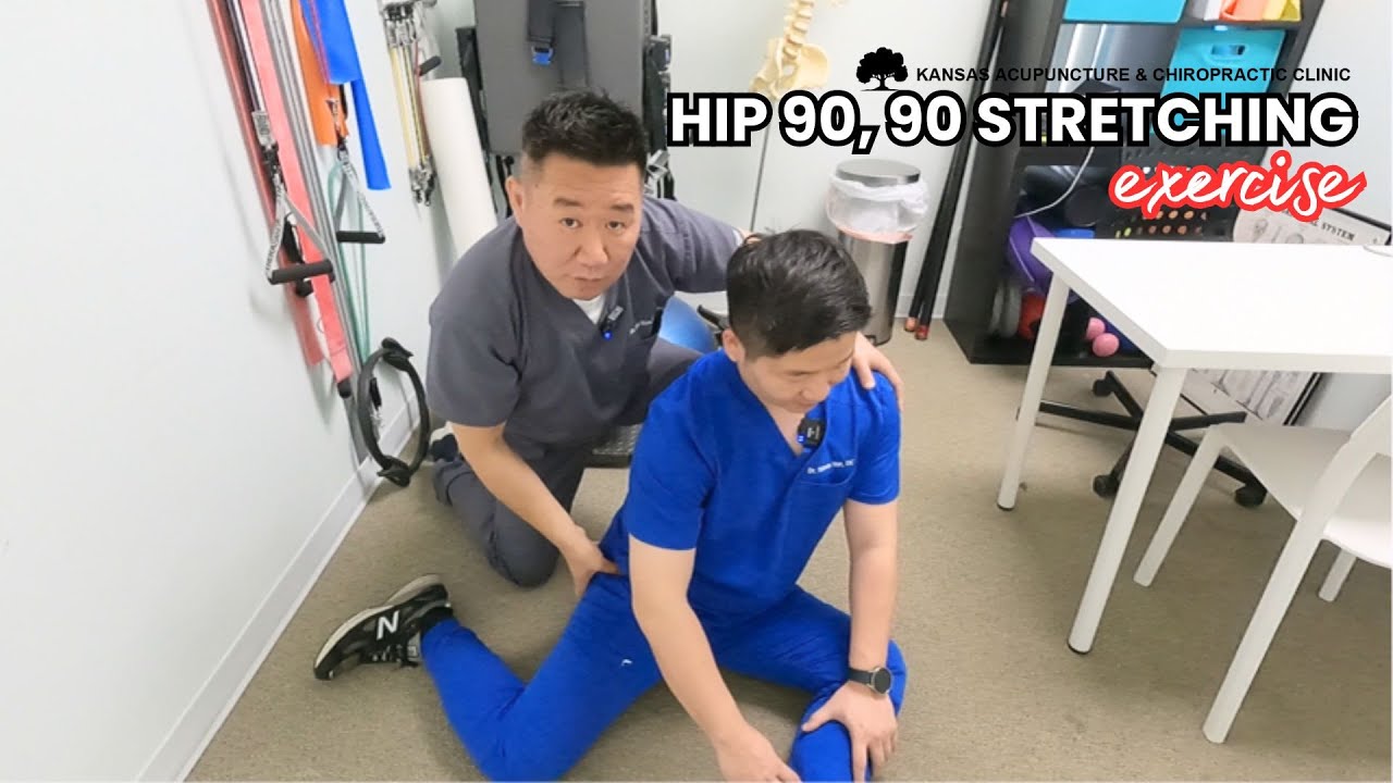 Hip 90, 90 Stretching Exercise - YouTube