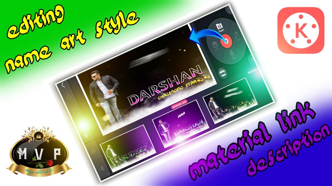 Name art attitude status video making using kinemaster - YouTube