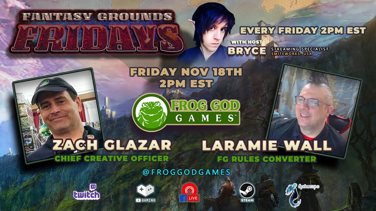Frog God Games | Fantasy Grounds Fridays #227 Part #1 - YouTube