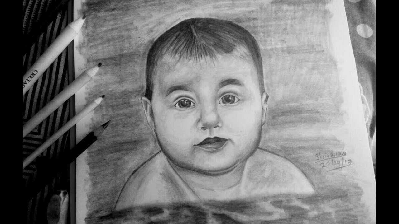 Drawing A Baby - A Realistic Sketch || How to draw A Realistic Sketch ...