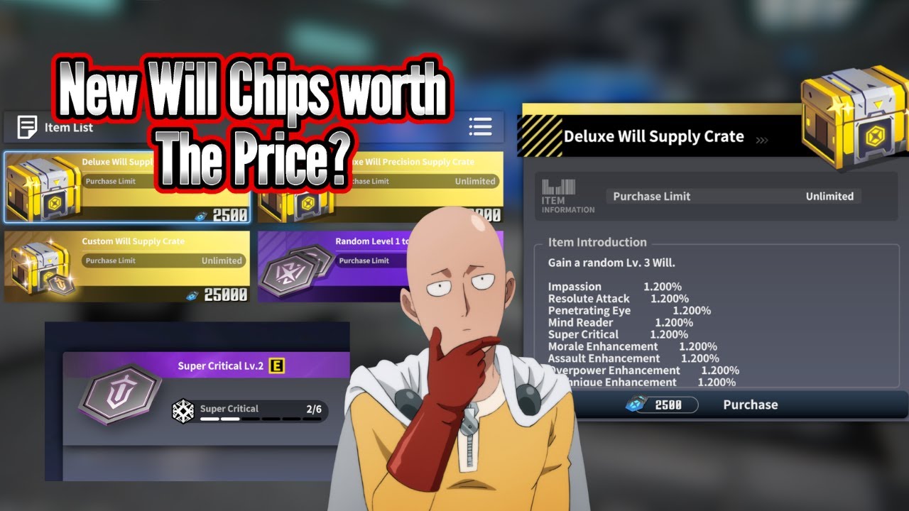 New Will Chips And Crates Added Are They Worth?! | One Punch Man World ...